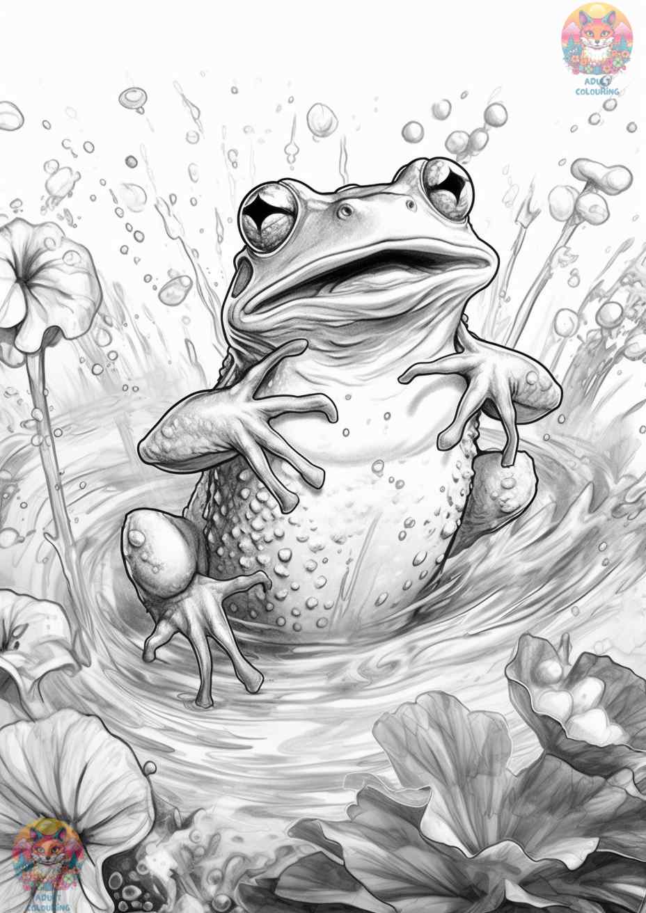 Colorful Leap: Cute Frog Coloring Pages for Your Little Artist ...