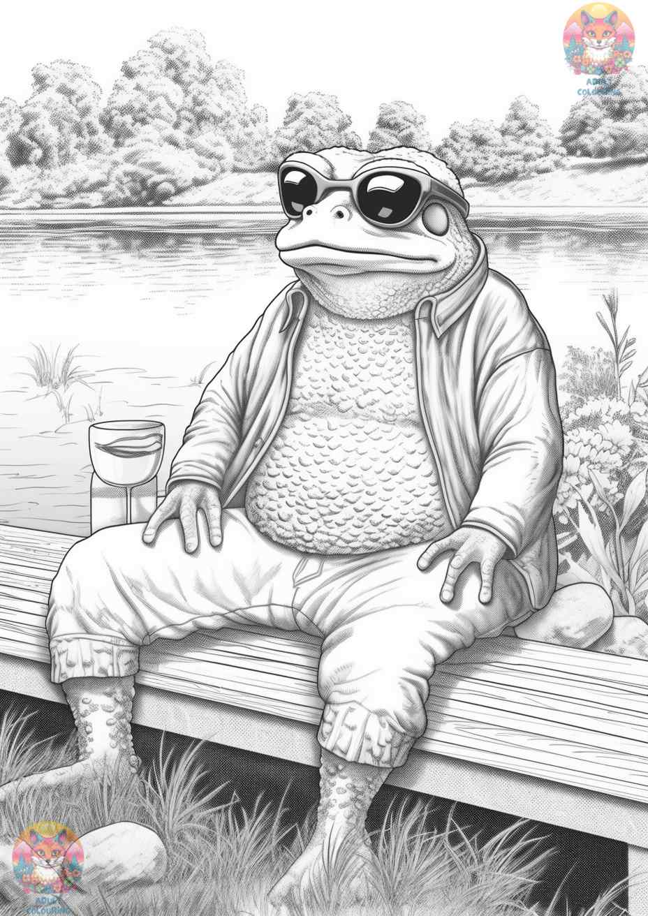 Colorful Leap: Cute Frog Coloring Pages for Your Little Artist ...