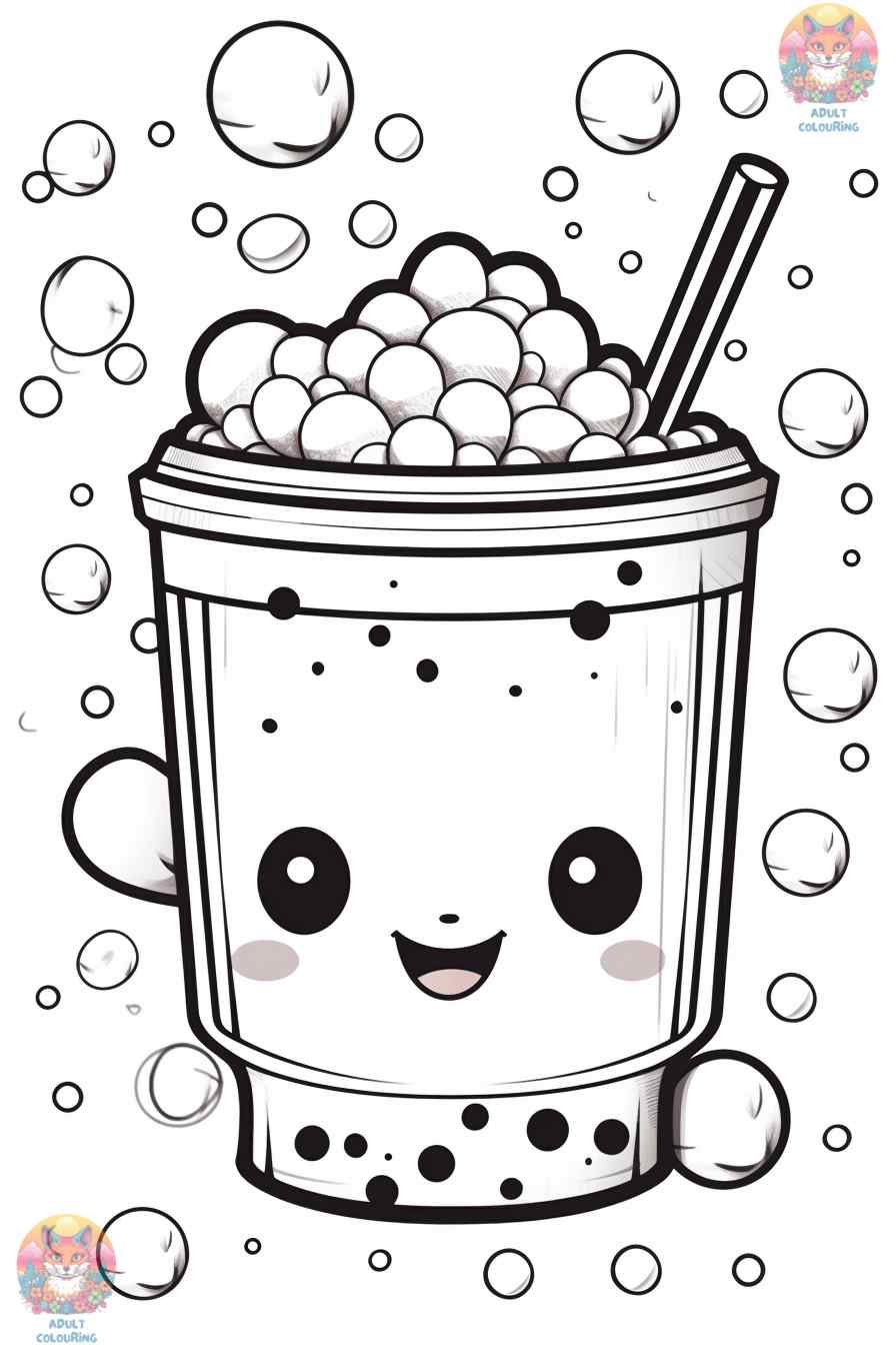 Deliciously Adorable: A Feast of Kawaii Food Coloring Pages ...