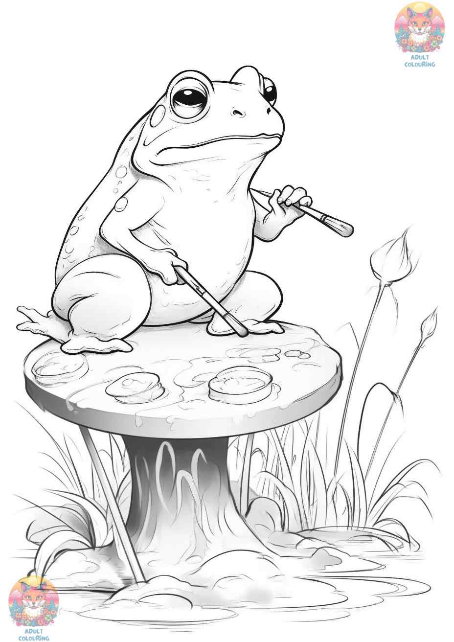 Colorful Leap: Cute Frog Coloring Pages for Your Little Artist ...