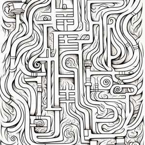 Maze coloring pages: Where Puzzles Meet Artistry - adultcolouring.com