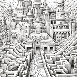 Maze coloring pages: Where Puzzles Meet Artistry - adultcolouring.com