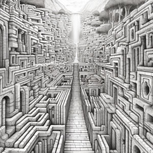 Maze coloring pages: Where Puzzles Meet Artistry - adultcolouring.com