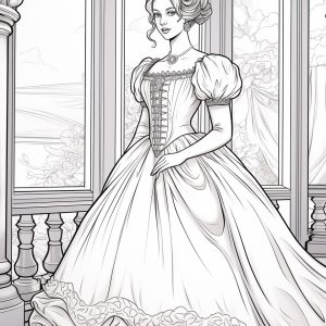 Victorian Ladies Coloring Pages: : A Colorful Journey Through Time and ...